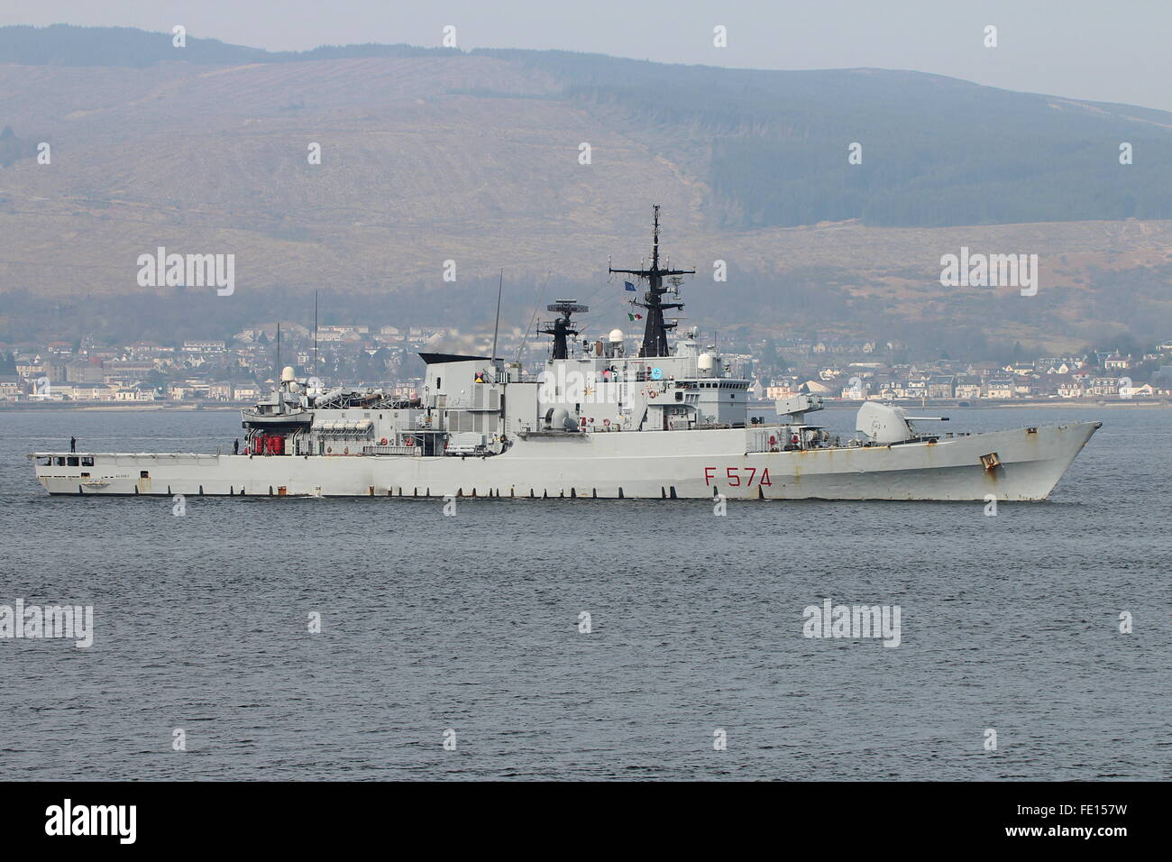 ITS Aliseo (F574), a Maestrale-class frigate of the Italian Navy ...