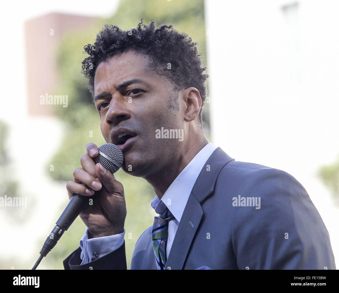 Los Angeles, California, USA. 3rd Feb, 2016. Singer Eric Benet performs ...
