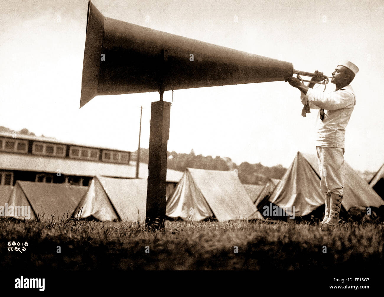 Waking up the troops at army camp, Seattle, Washington Stock Photo - Alamy