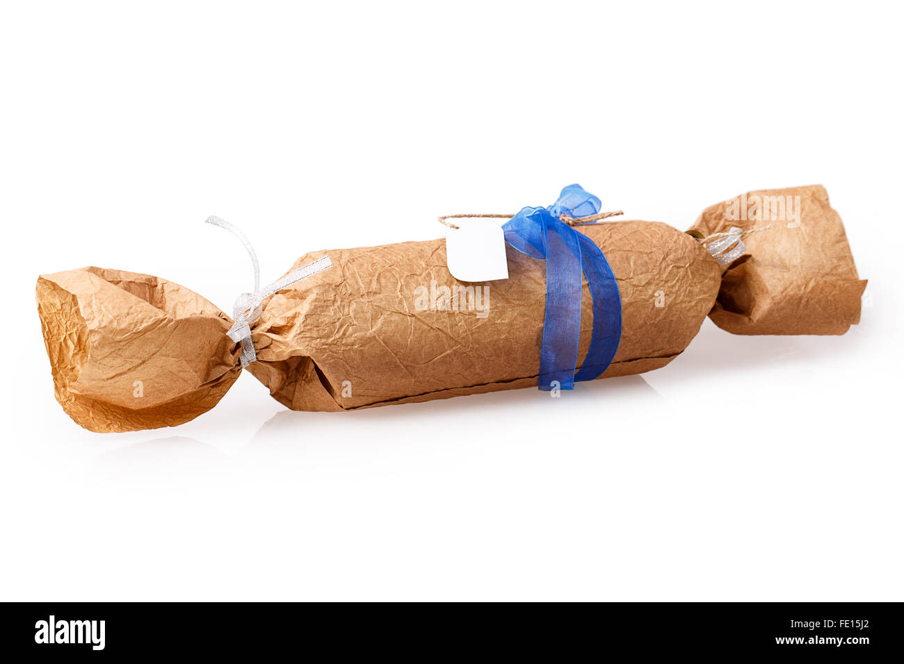 kraft paper gift wrapping box Stock Photo - Alamy