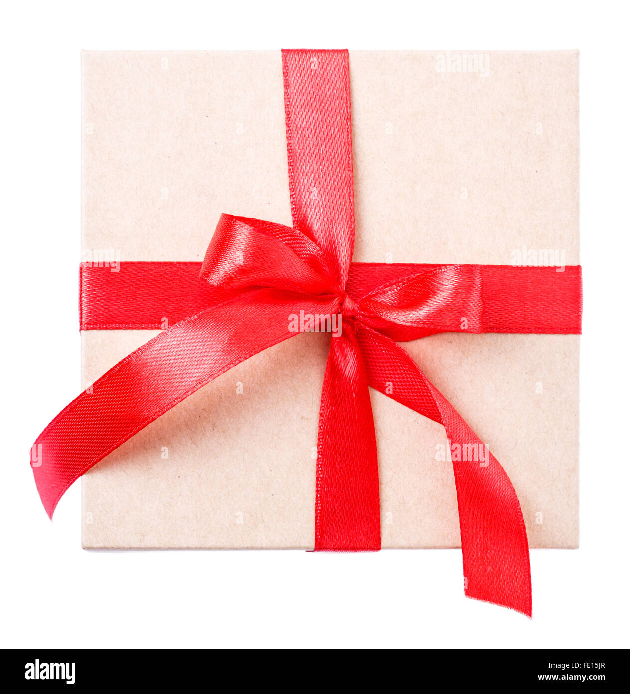 box red bow Isolated on white background Clipping Path Stock Photo - Alamy