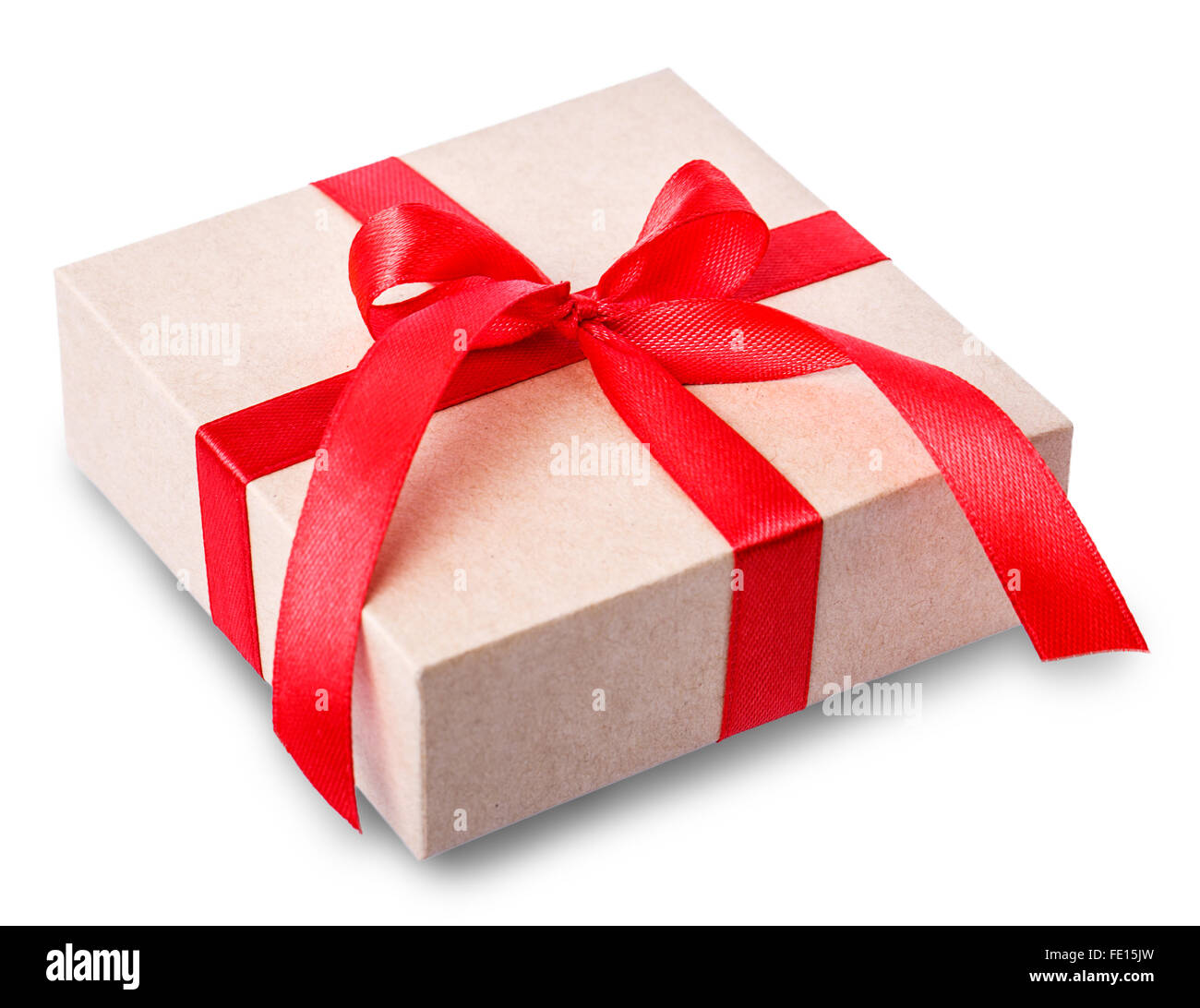 box red bow Isolated on white background Clipping Path Stock Photo - Alamy