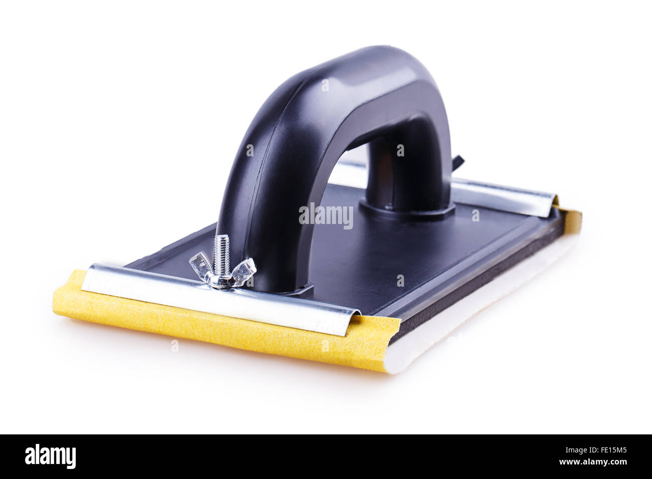 sandpaper trowel Isolated on white background Stock Photo - Alamy