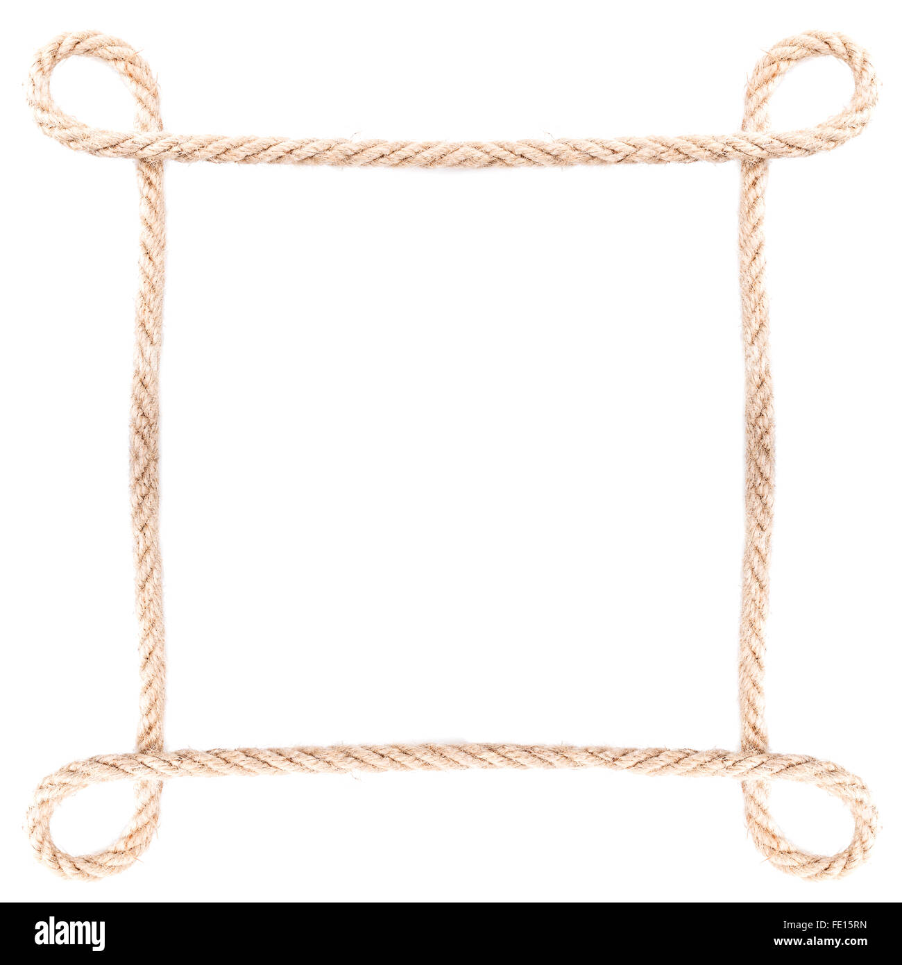 Rope frame knot Isolated on white background Stock Photo - Alamy