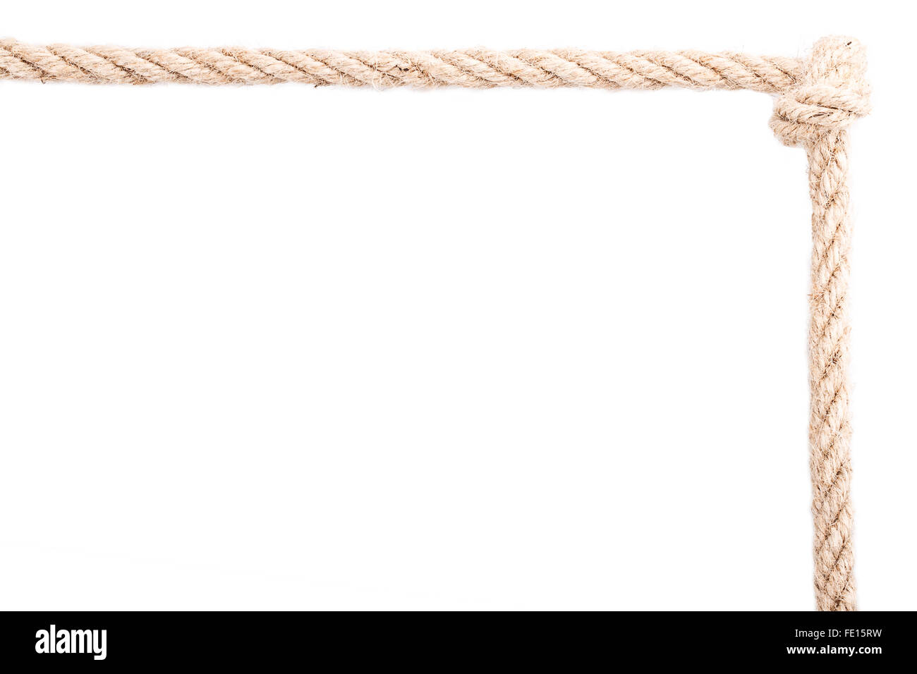 Rope frame knot Isolated on white background Stock Photo - Alamy