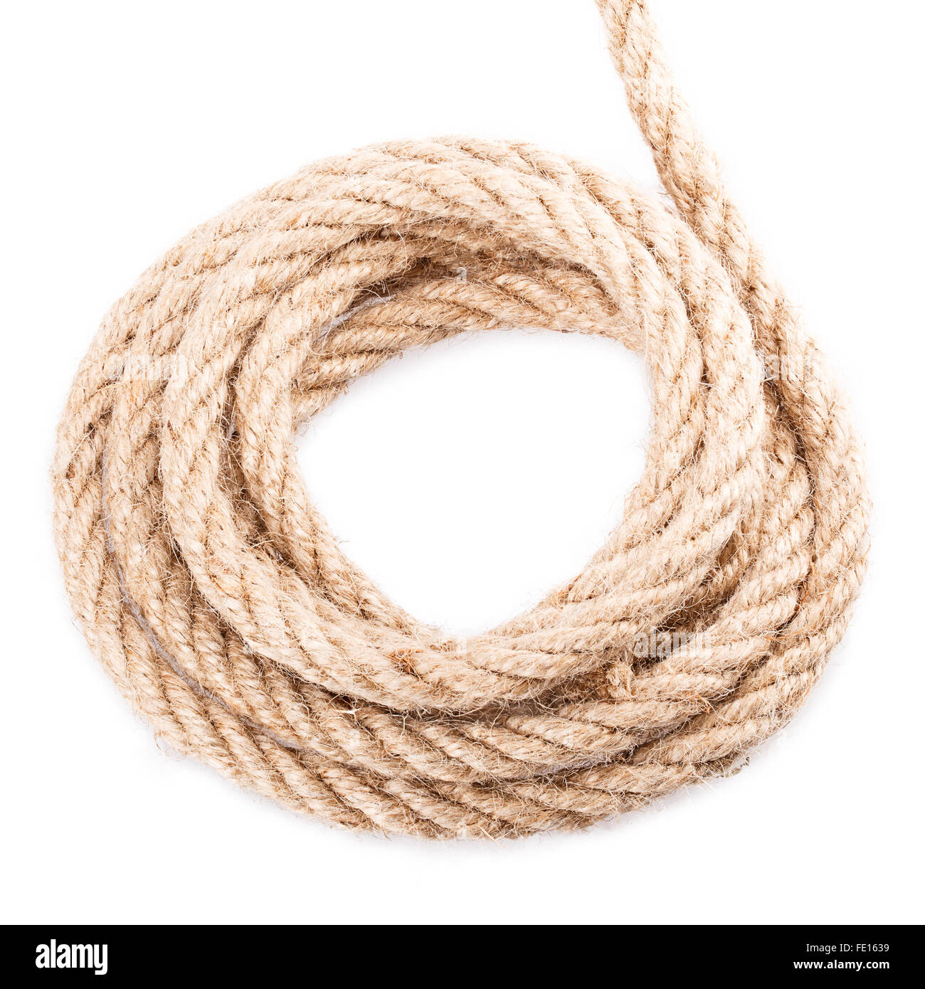 Rope Isolated on white background Stock Photo - Alamy