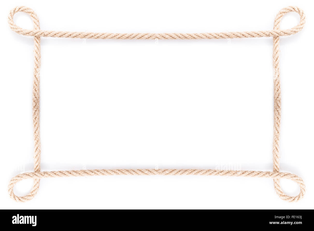 rope frame knot Isolated on white background Stock Photo - Alamy