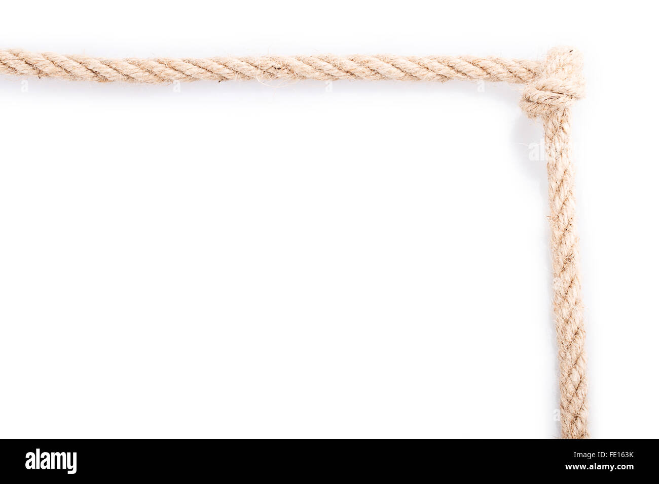 rope frame knot Isolated on white background Stock Photo - Alamy