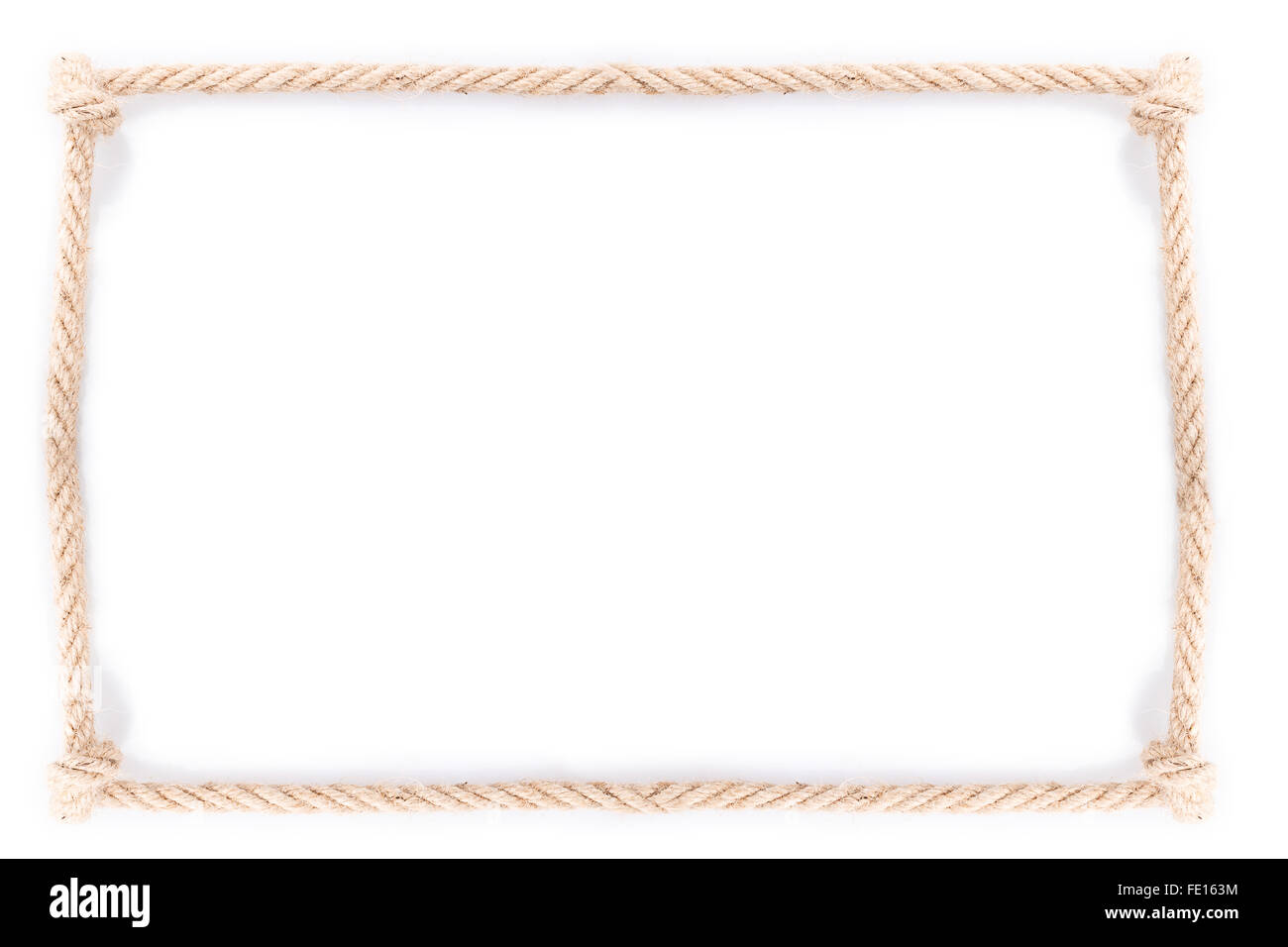rope frame knot Isolated on white background Stock Photo - Alamy