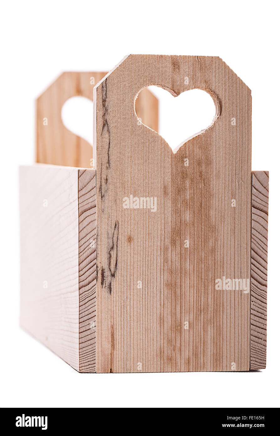 drawer wooden heart Isolated on white background Stock Photo - Alamy