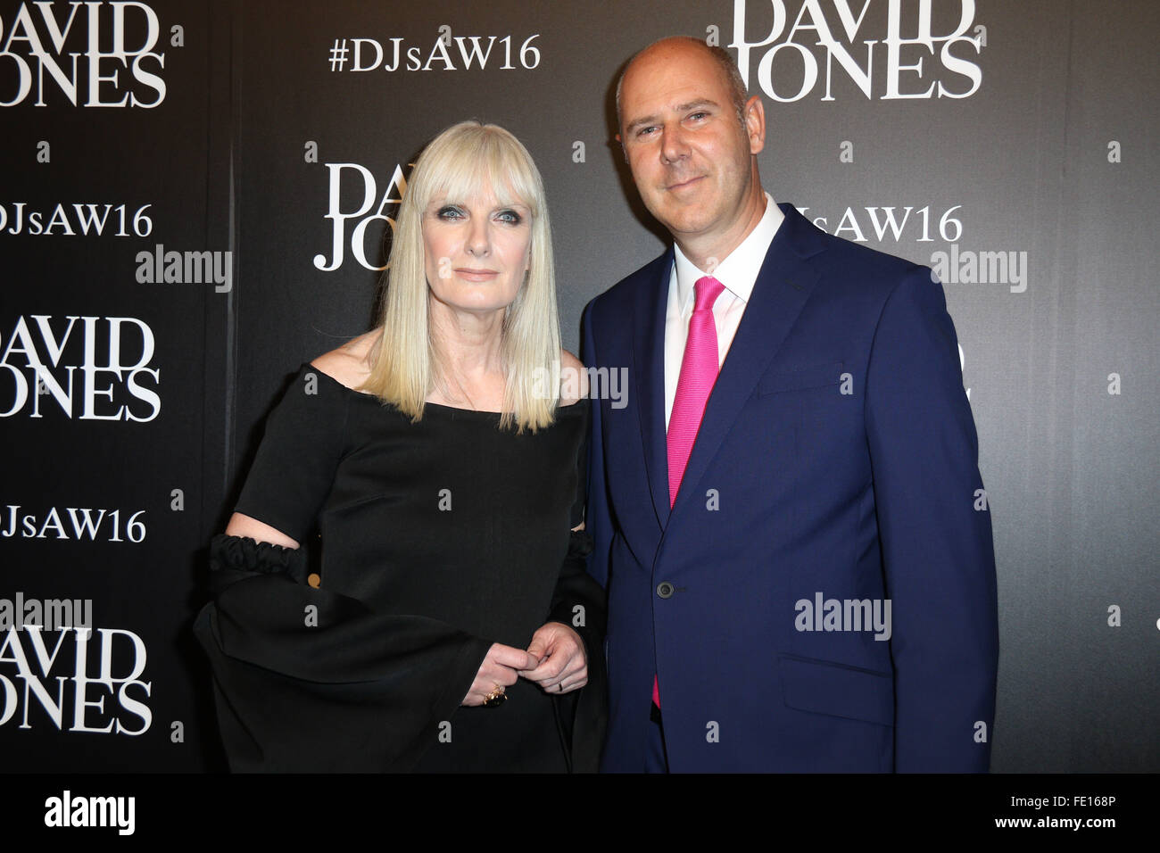 Sydney, Australia. 3 February 2016. Donna Player and David Jones CEO ...