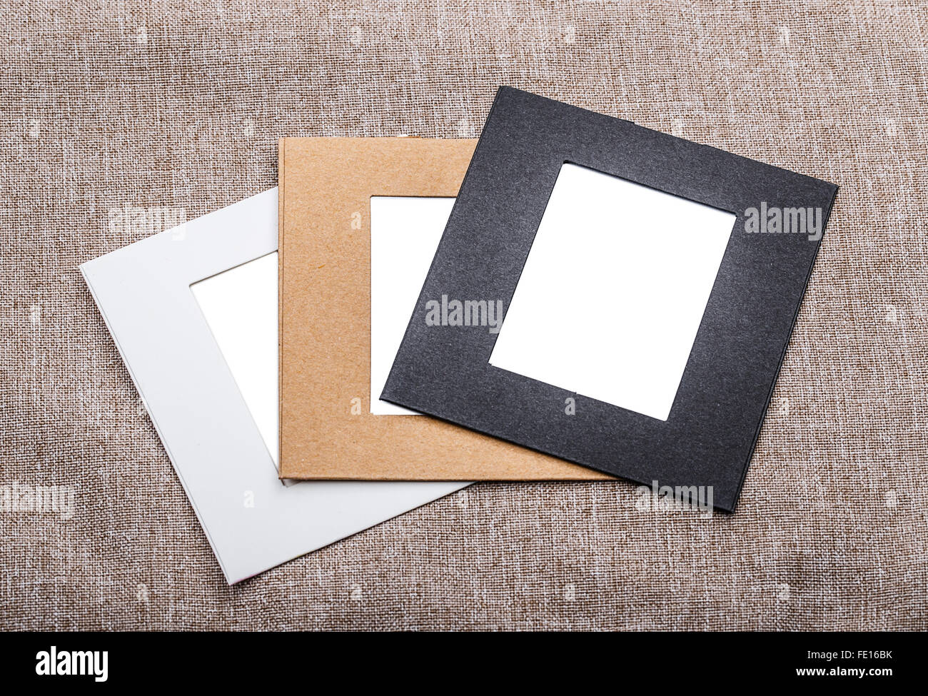 photo frames paper retro canvas Stock Photo - Alamy