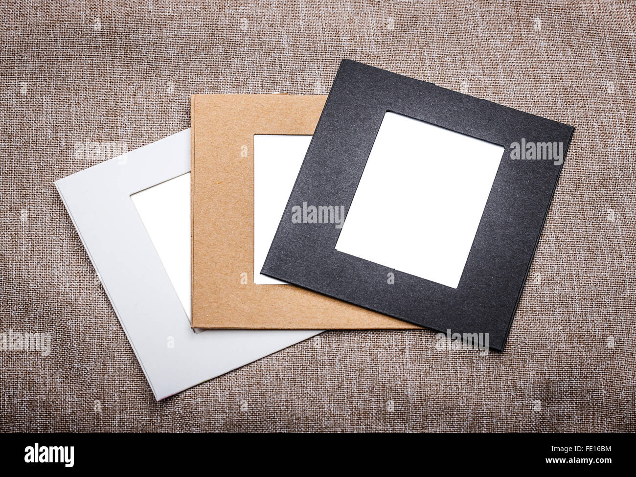 photo frames paper retro canvas Stock Photo - Alamy