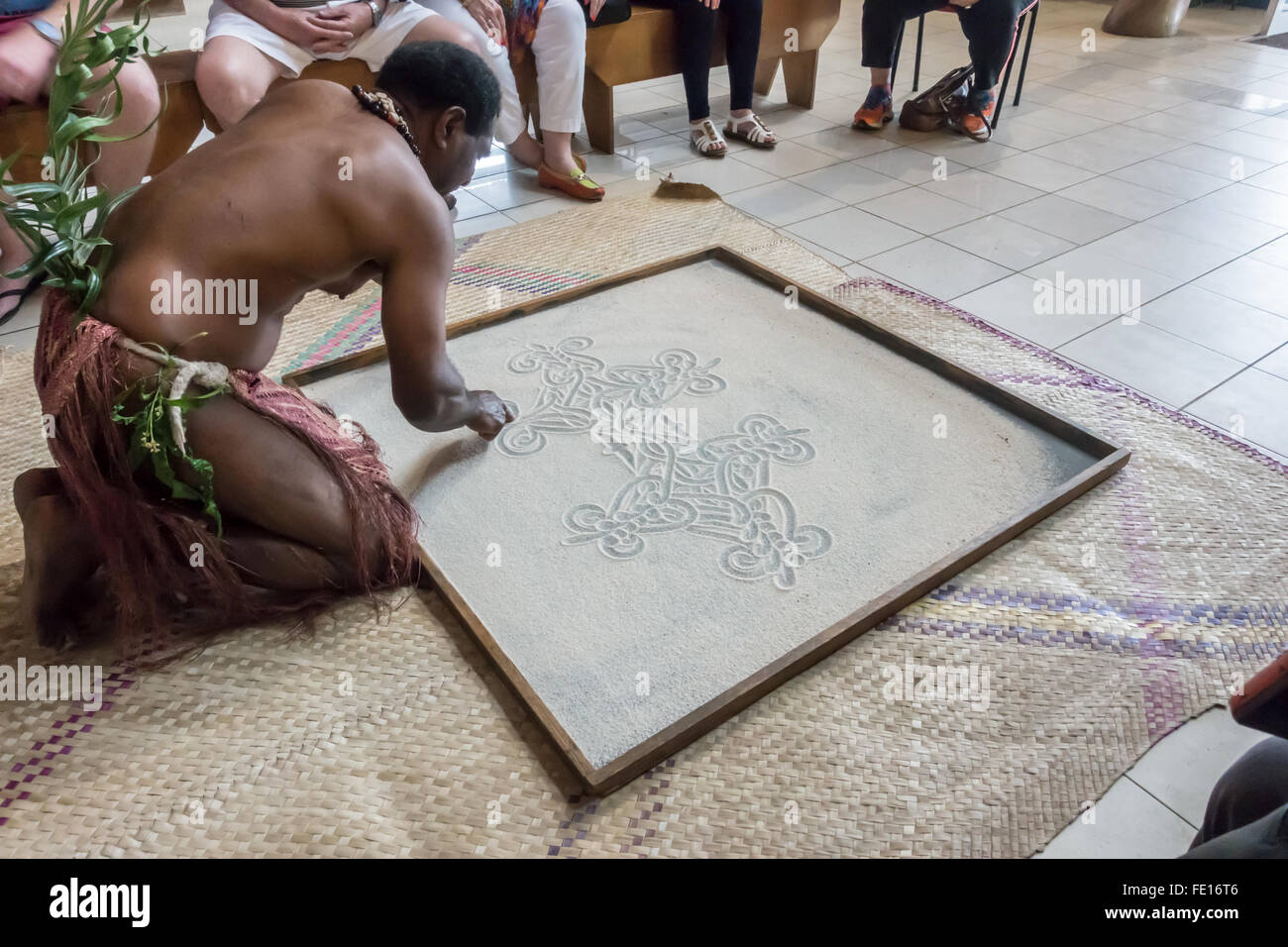 Vanuatu sand drawing (sandroing Stock Photo - Alamy