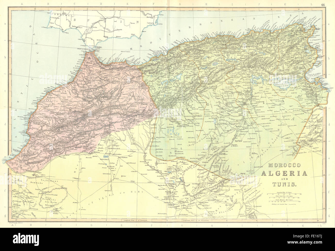 19th century map of morocco hi-res stock photography and images - Alamy