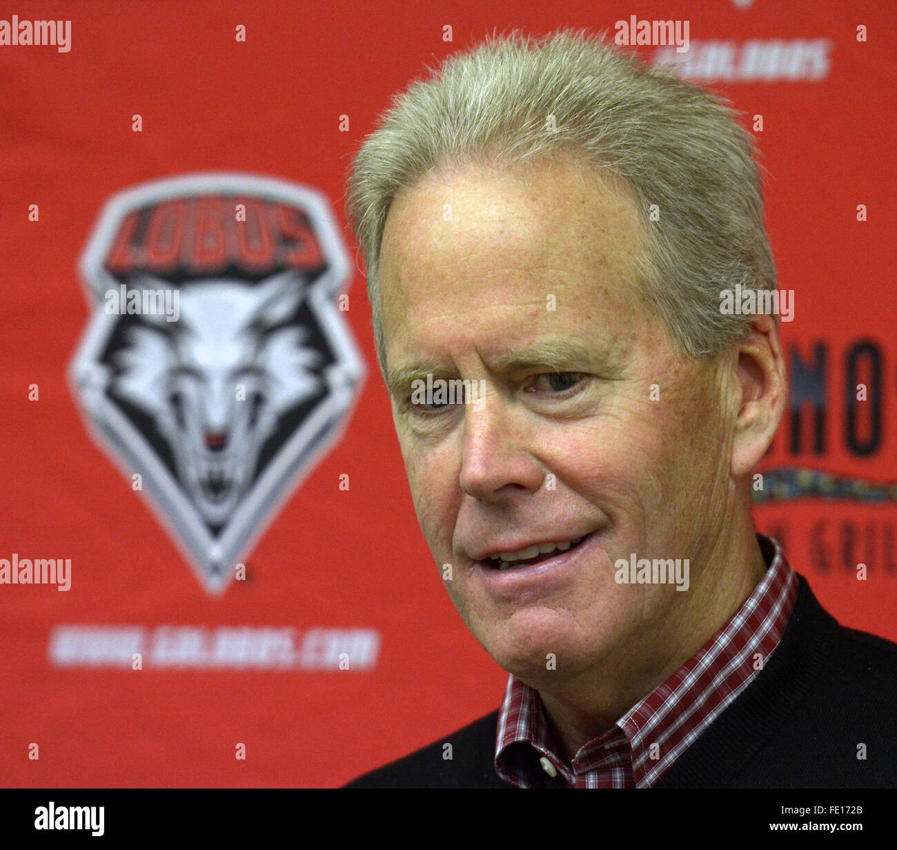Usa. 3rd Feb, 2016. SPORTS -- UNM Football Coach Bob Davie talks about ...
