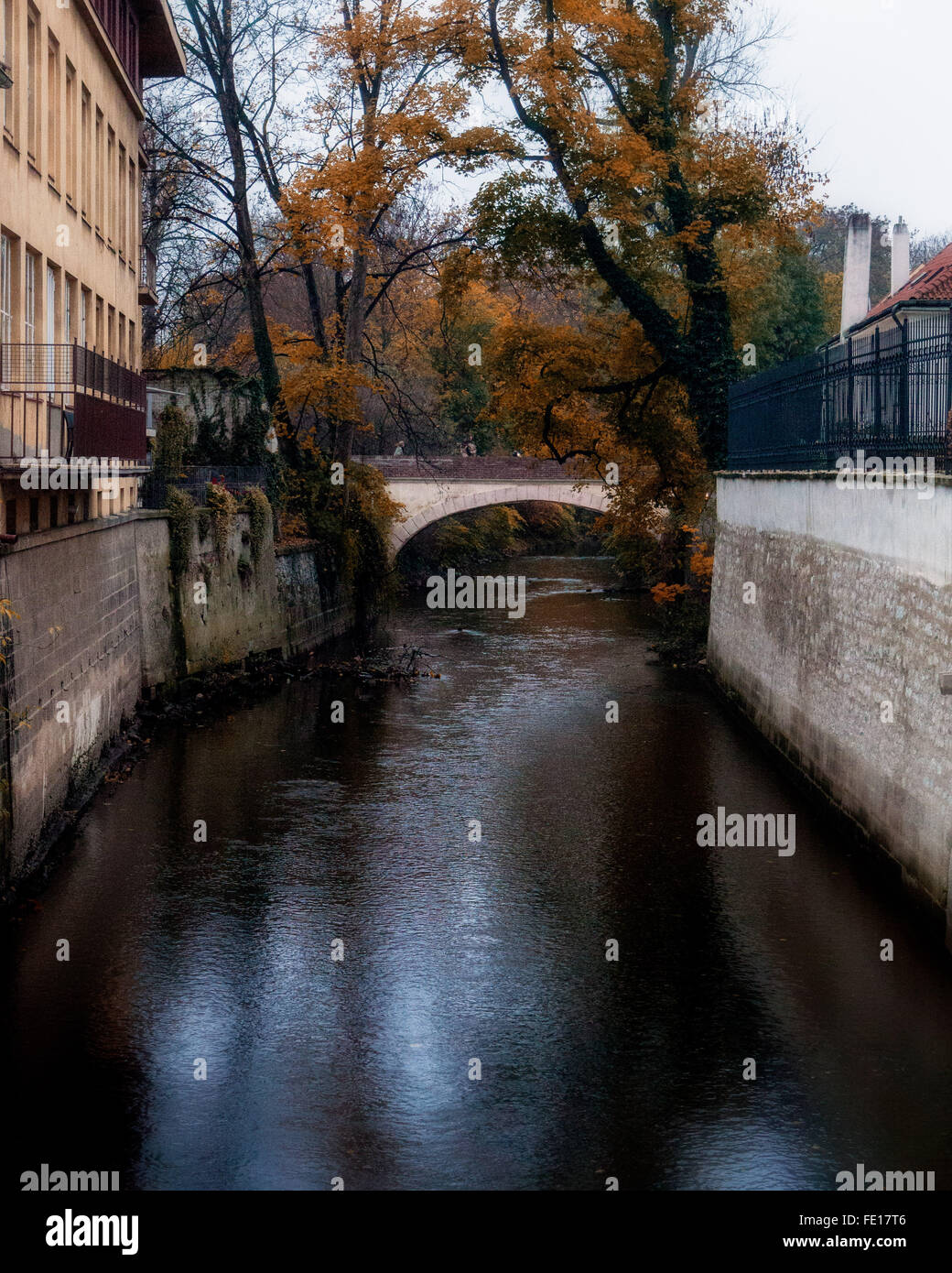 Kampa Park, autumn along the canal, urban landscape, and cityscape ...