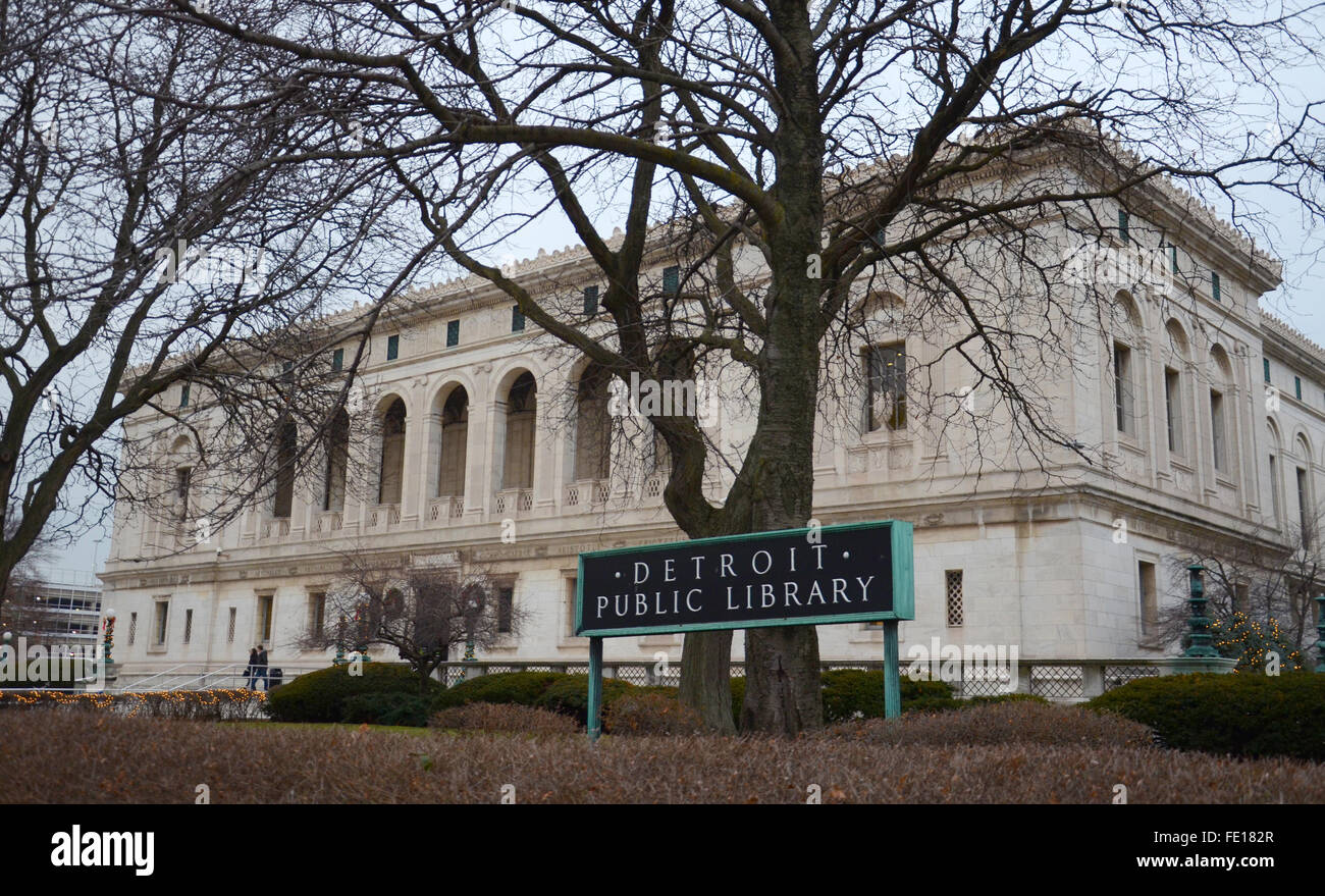 DETROIT, MI - DECEMBER 20: The Detroit Public Library, shown on ...