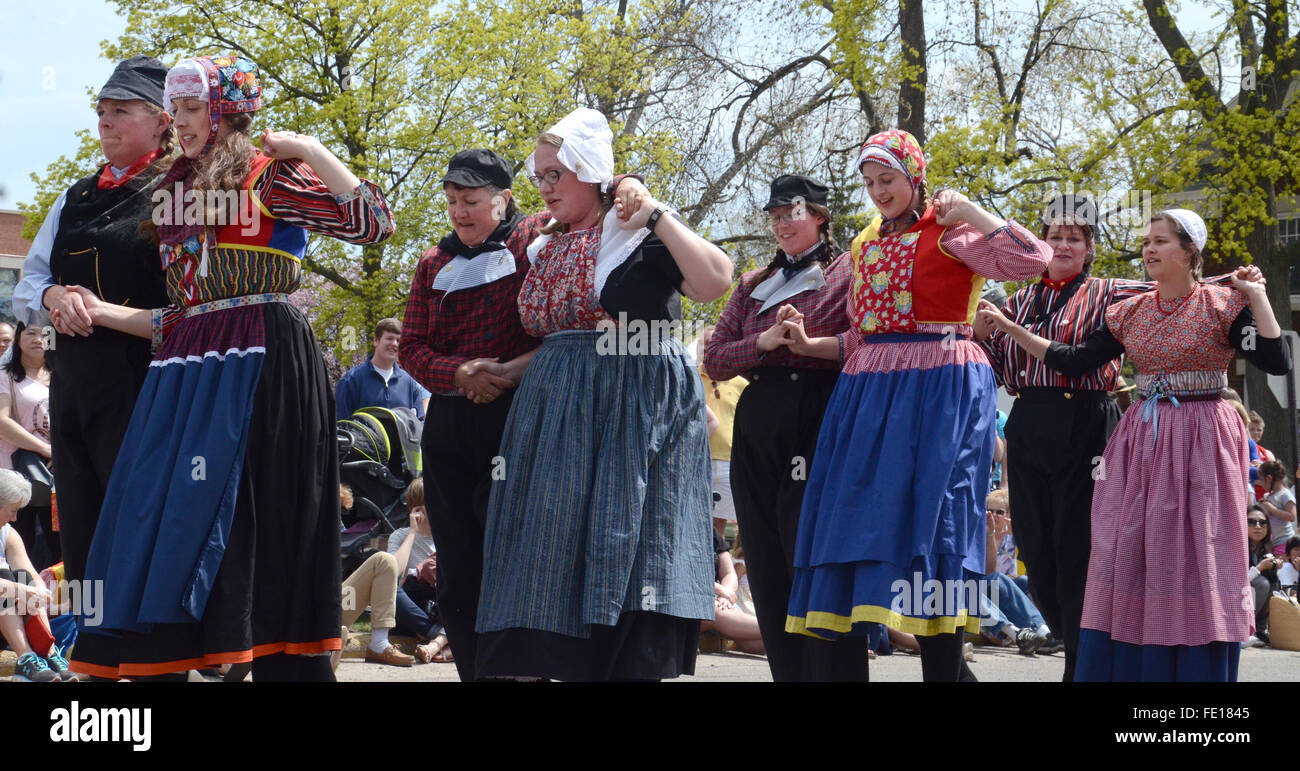 HOLLAND, MI - MAY 3: Tulip Time Festival dancers perform a mother ...