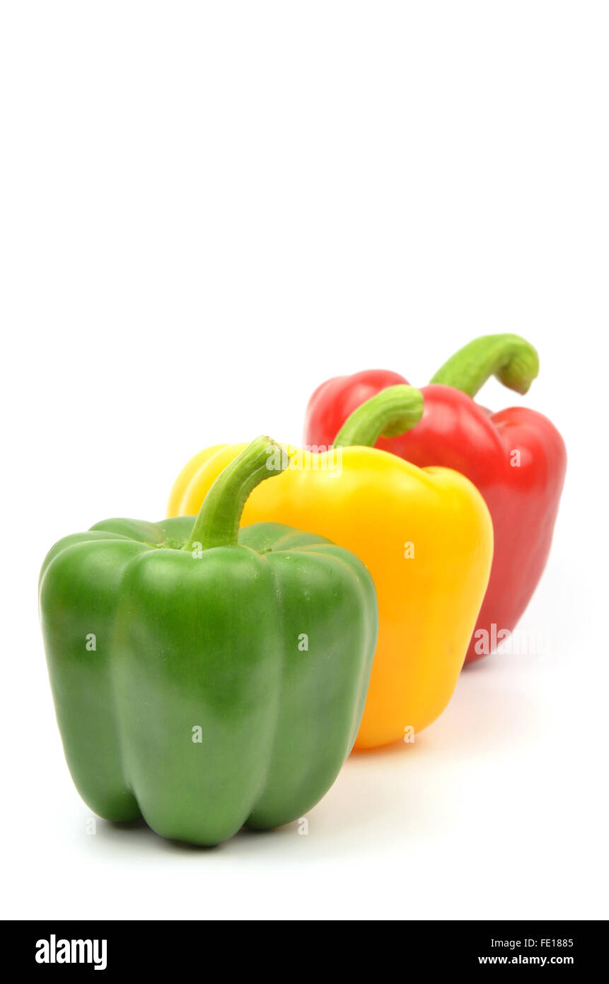 Fresh colorful paprika isolated on white background Stock Photo - Alamy