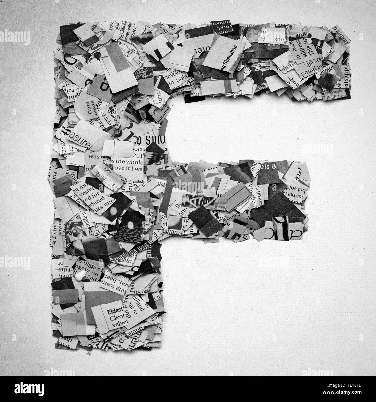 Abc letters made newspaper letters hi-res stock photography and images ...