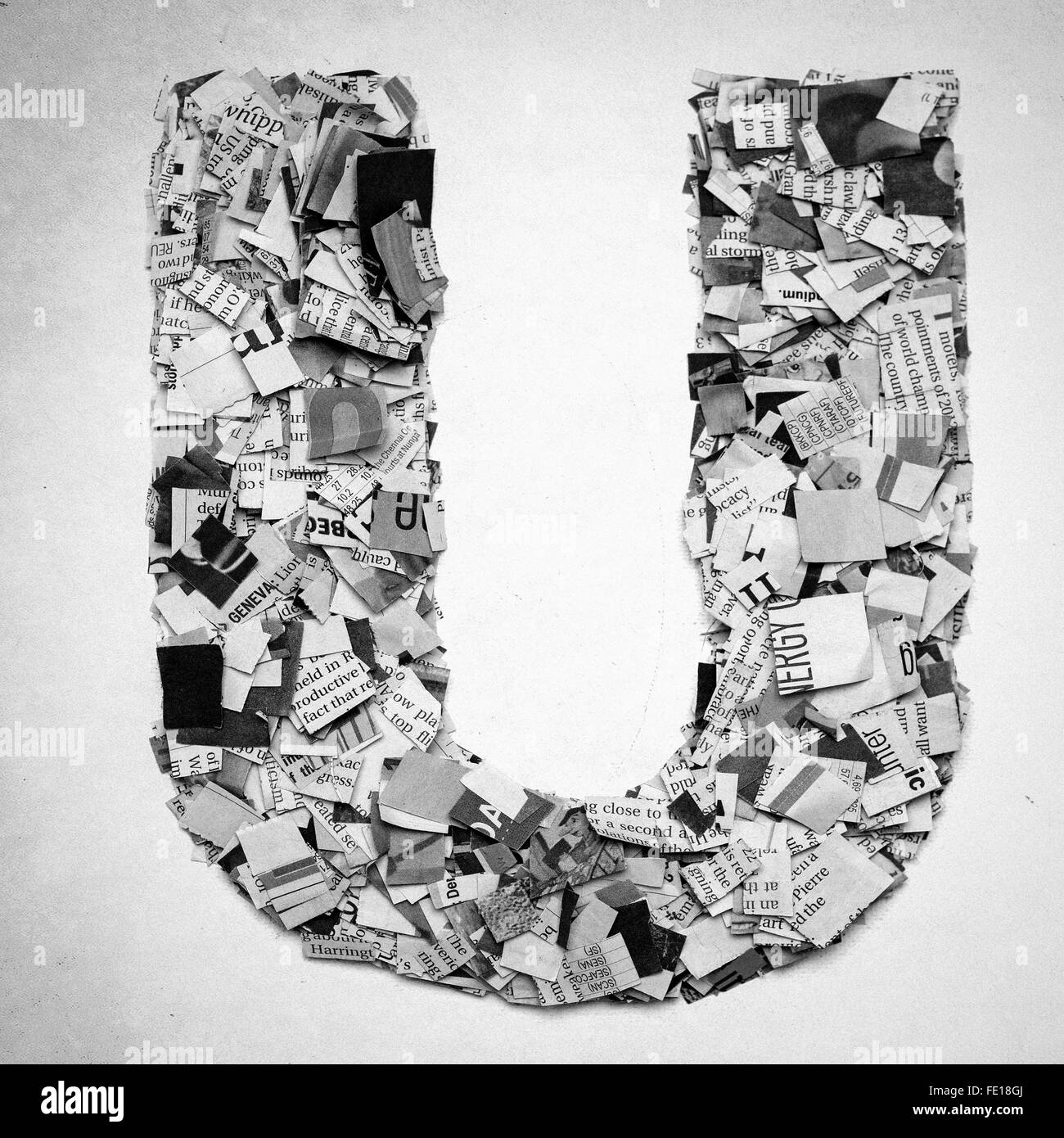 Abc letters made newspaper letters hi-res stock photography and images ...