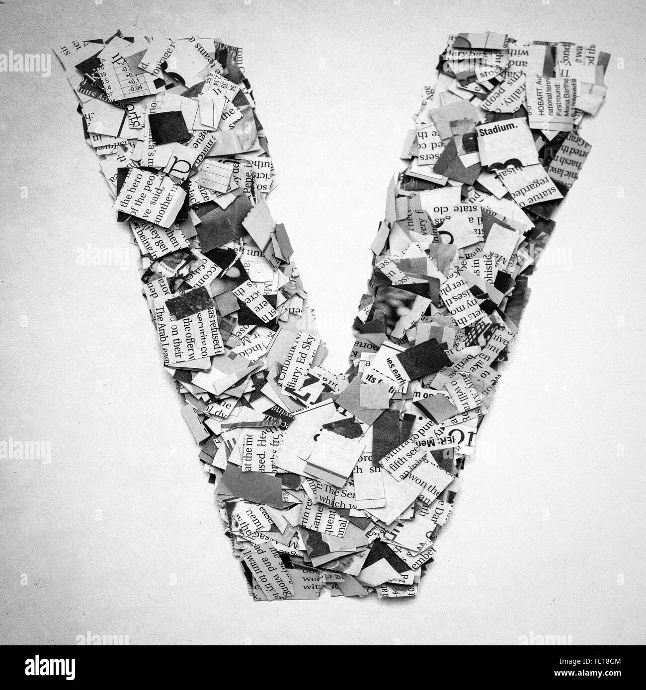 Abc letters made newspaper letters hi-res stock photography and images ...