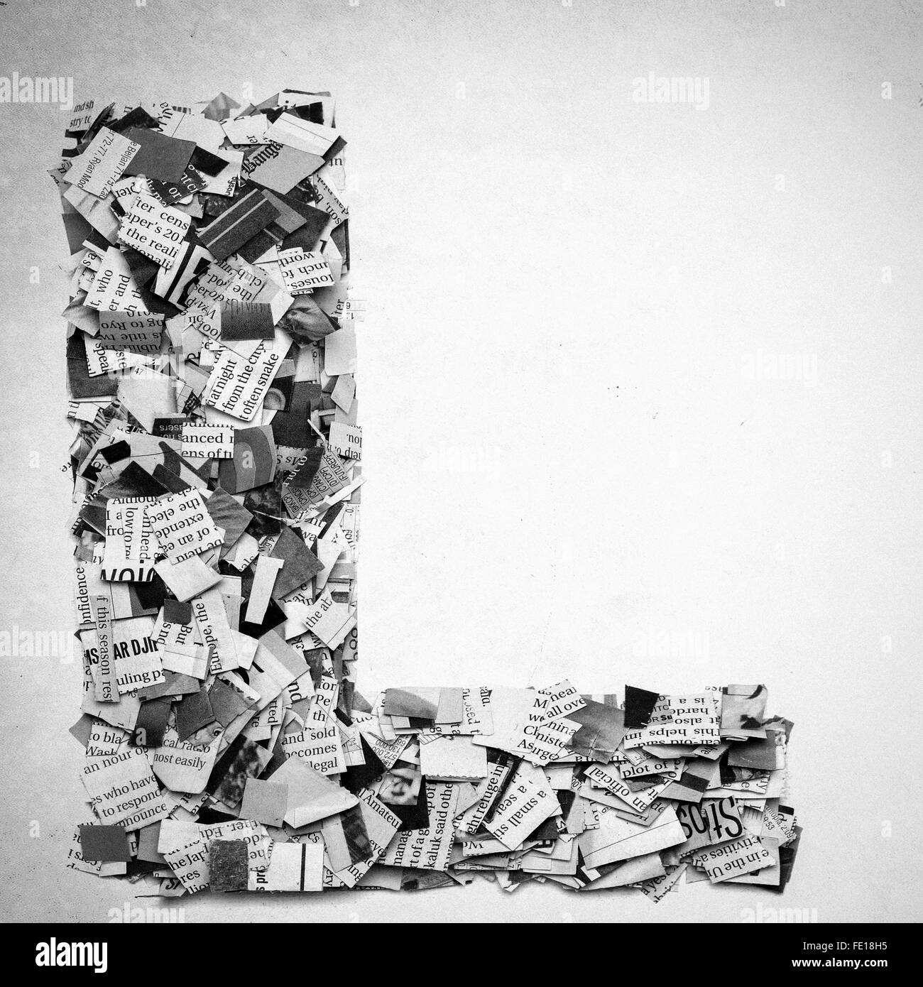 Abc letters made newspaper letters hi-res stock photography and images ...