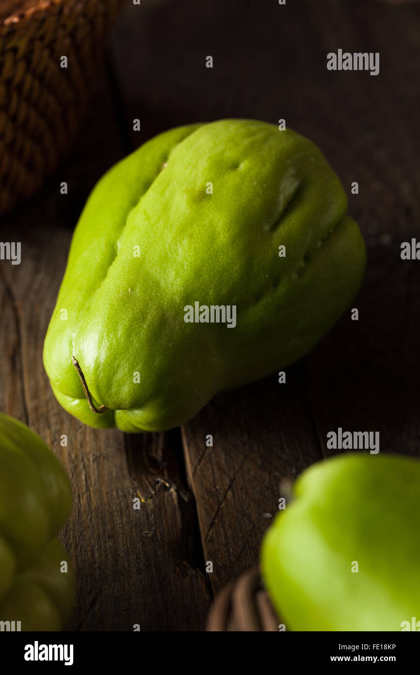 Raw Green Organic Chayote Ready to Eat Stock Photo - Alamy