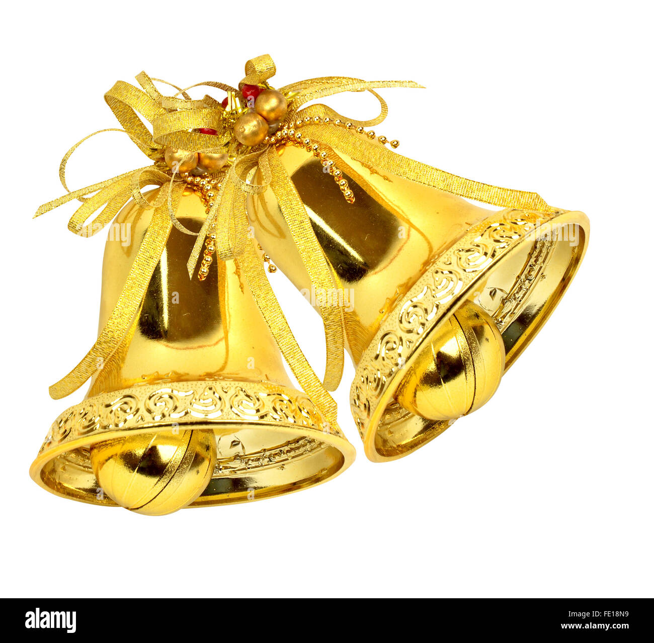 Christmas bells isolated on white background Stock Photo - Alamy