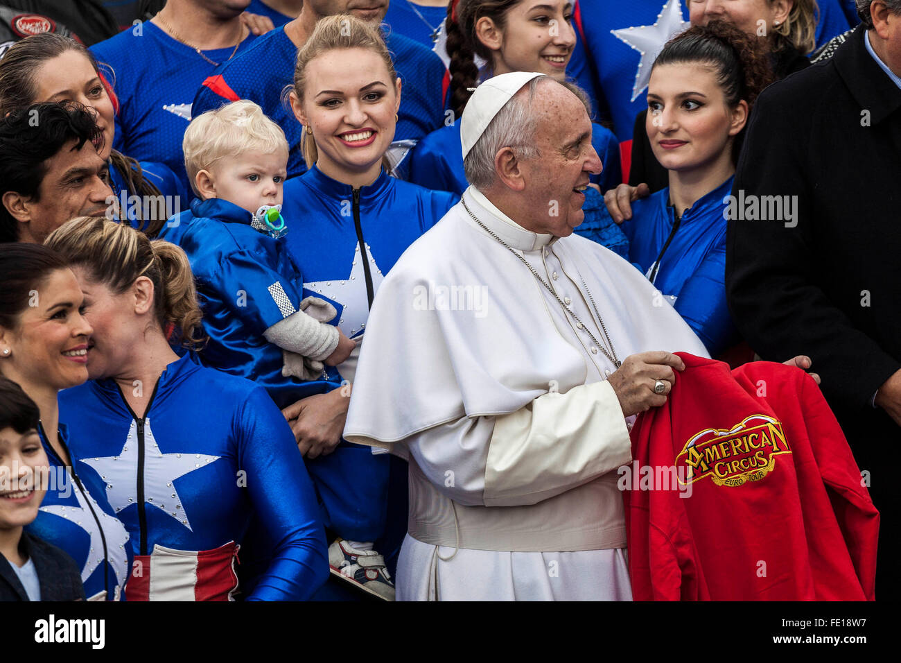 Vatican City, Vatican. 03rd Feb, 2016. Artists of the American Circus ...