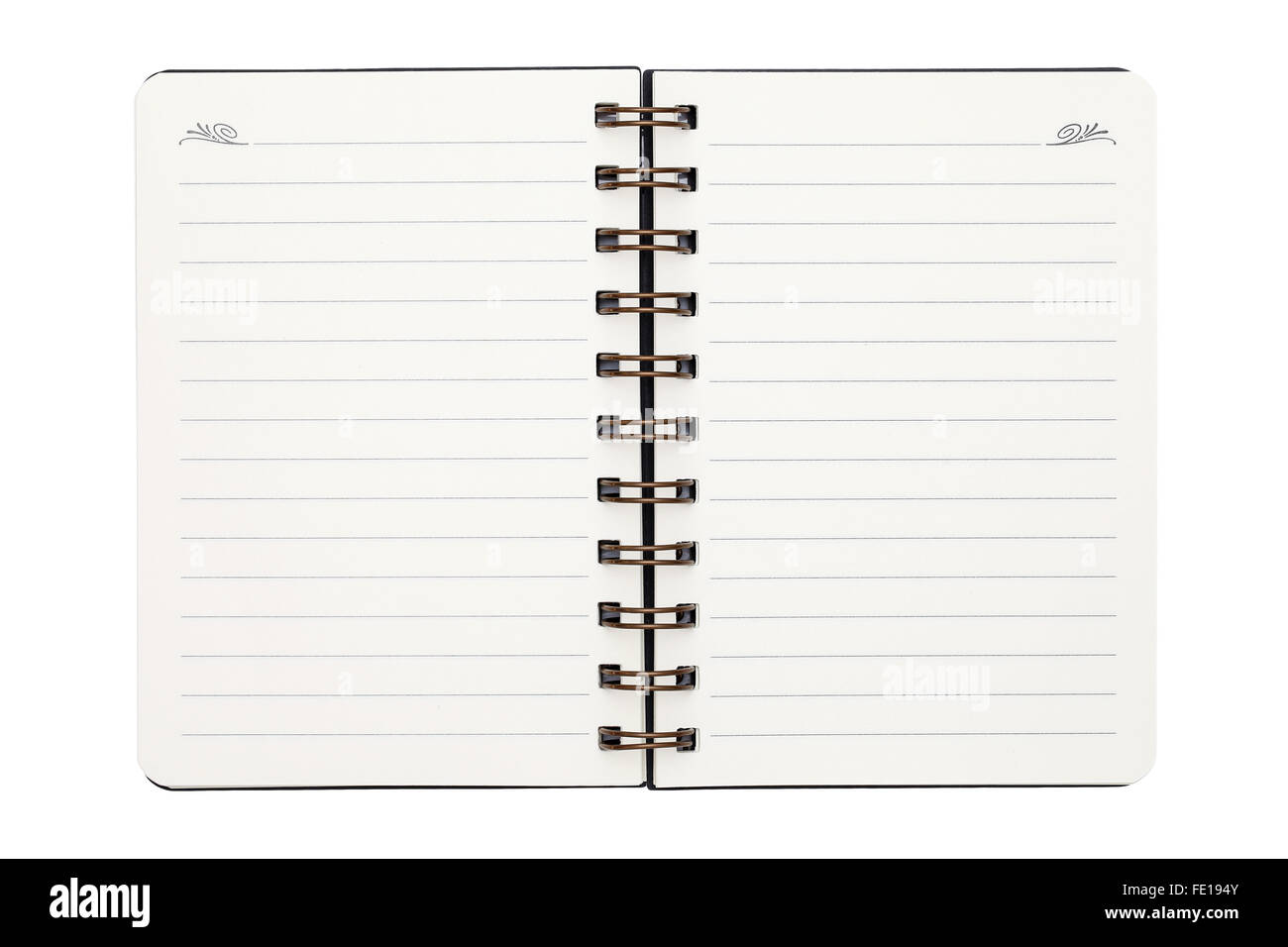 blank spiral brown notebook isolated on white background Stock Photo ...