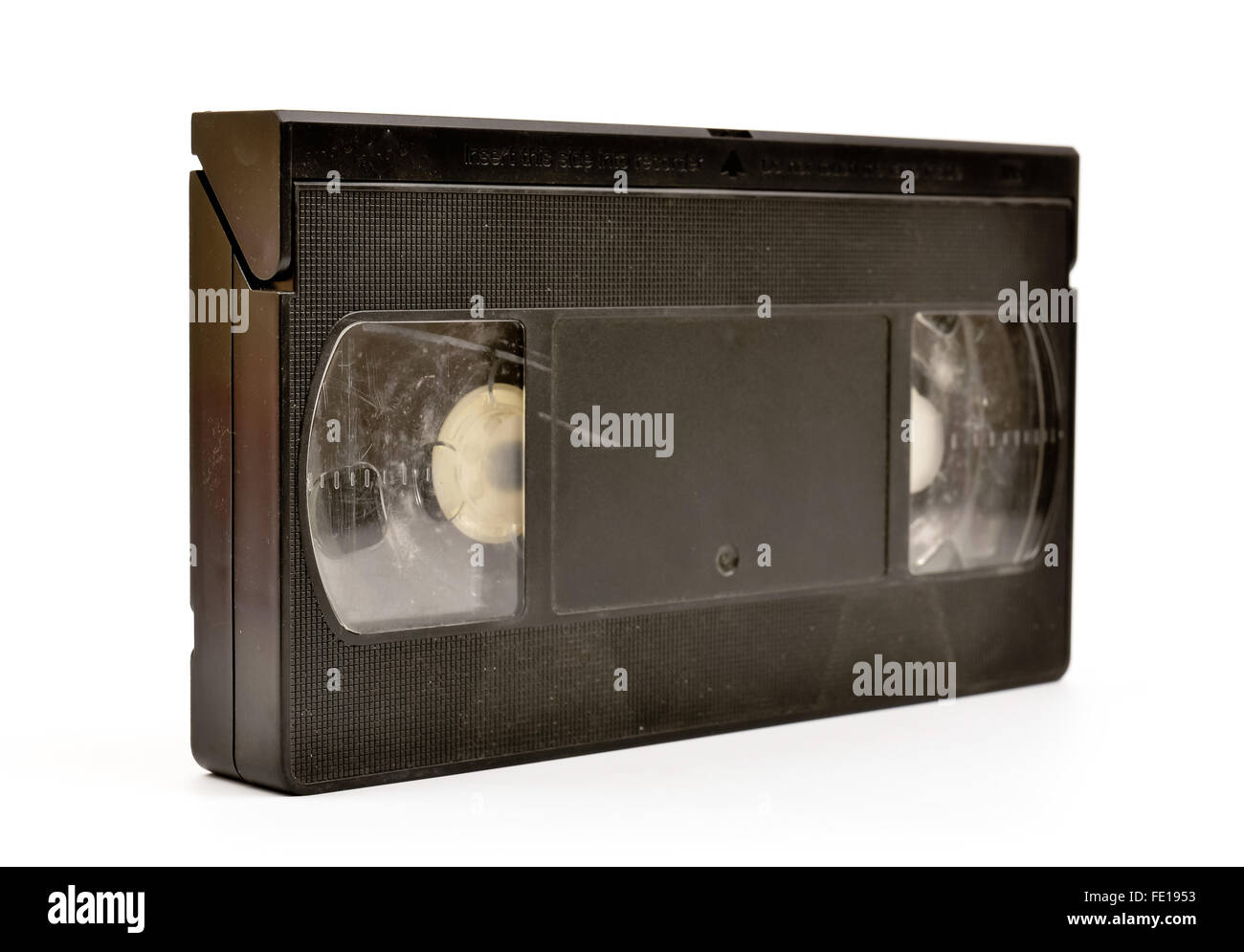Old vhs video cassette isolated on white background Stock Photo - Alamy