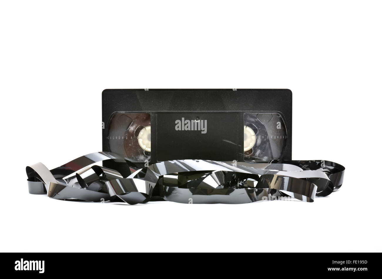 Old vhs video cassette isolated on white background Stock Photo - Alamy