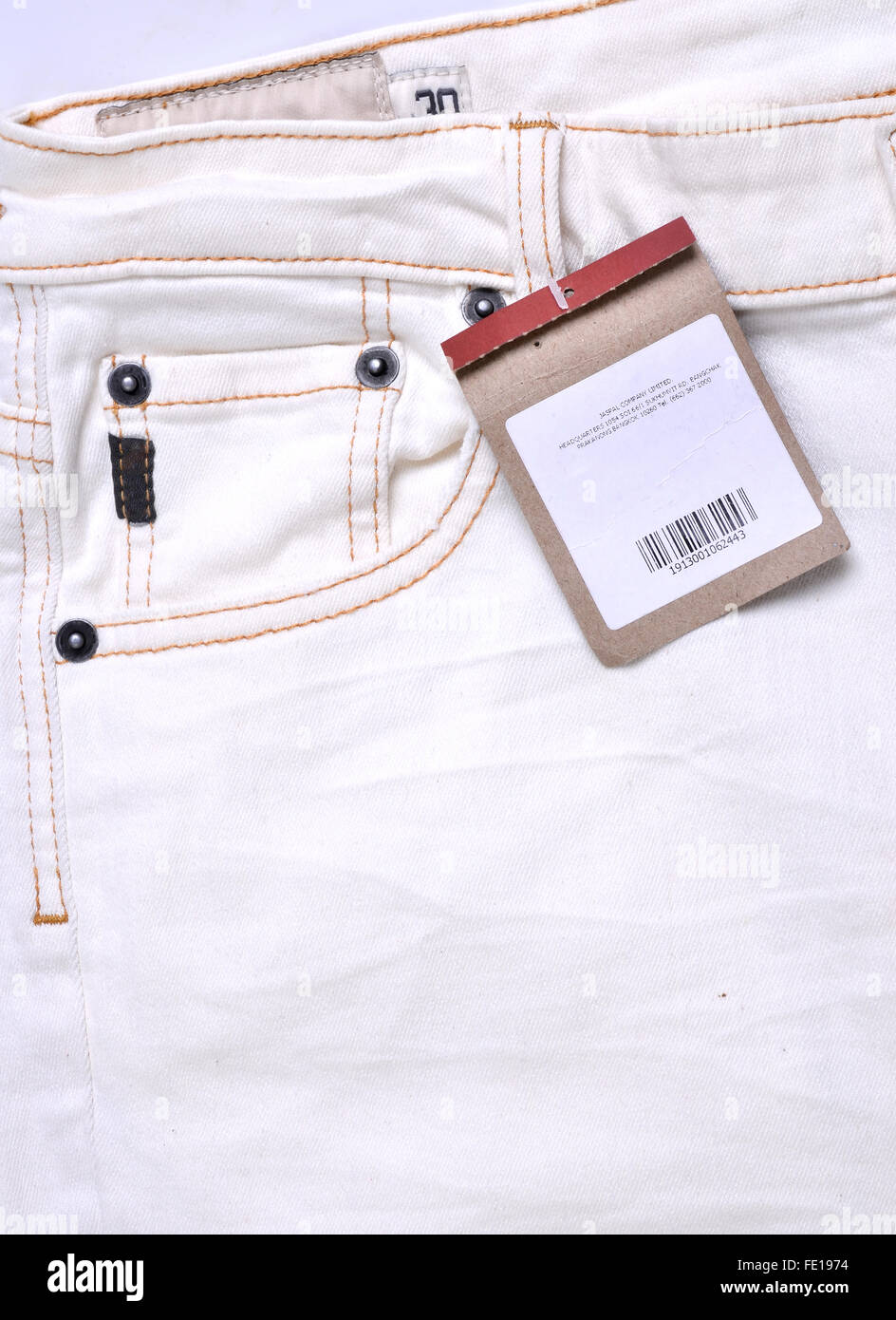 new trouser with price tag Stock Photo - Alamy