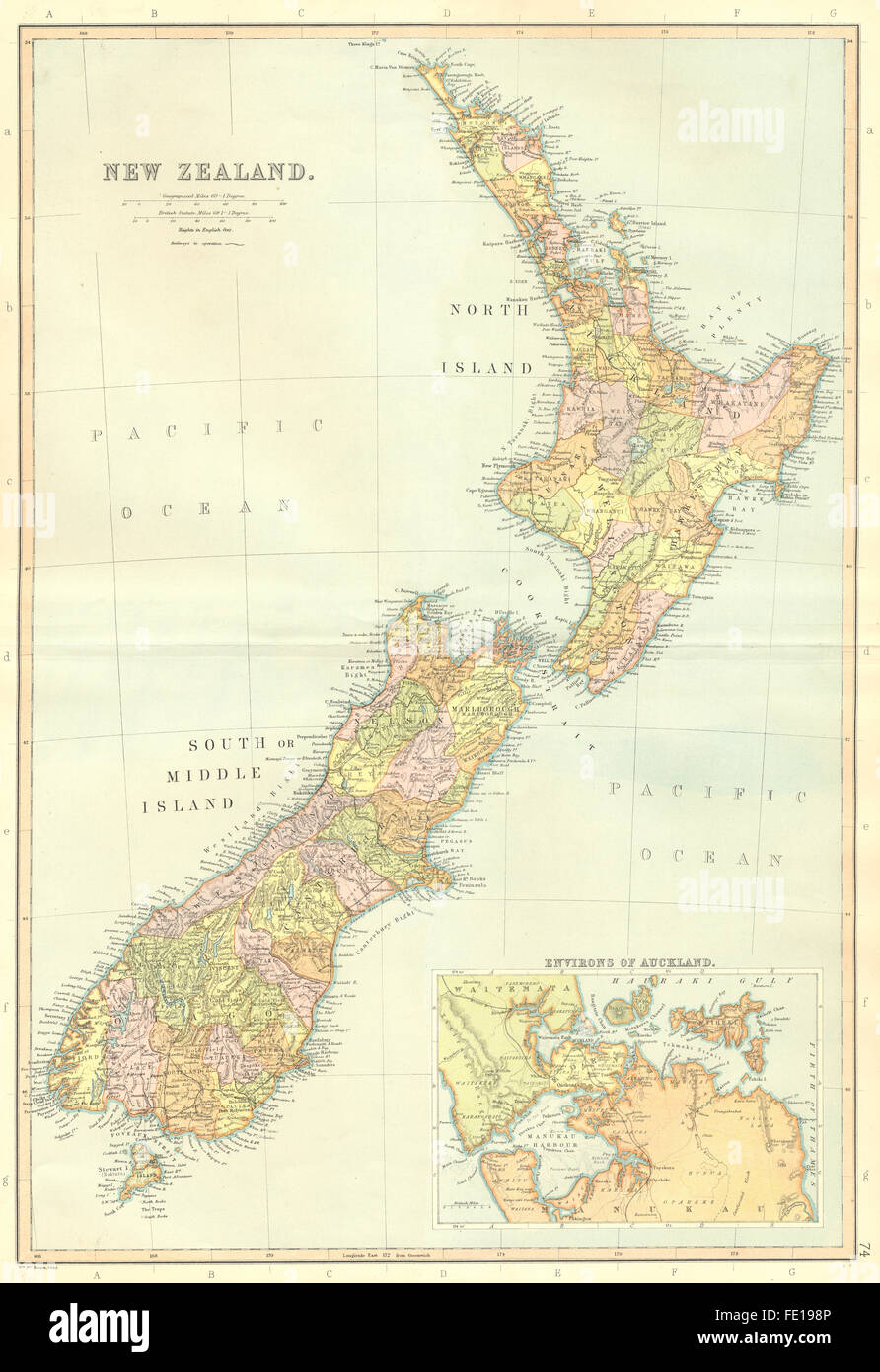 Map of auckland new zealand hi-res stock photography and images - Alamy