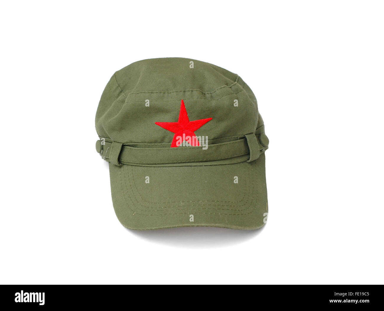 red star cap on white background Stock Photo - Alamy