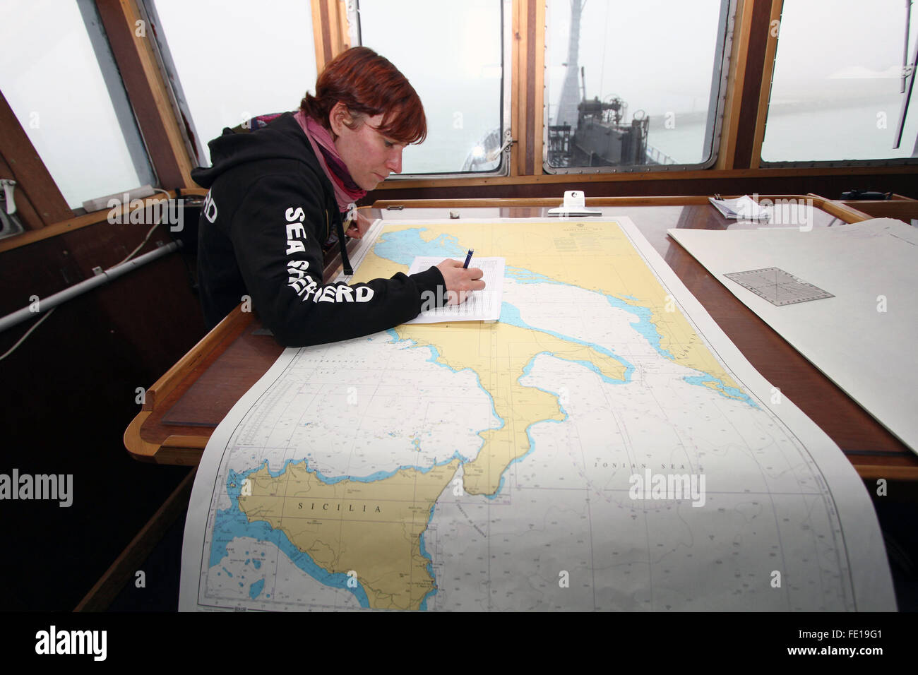 Ship chart room hi-res stock photography and images - Alamy