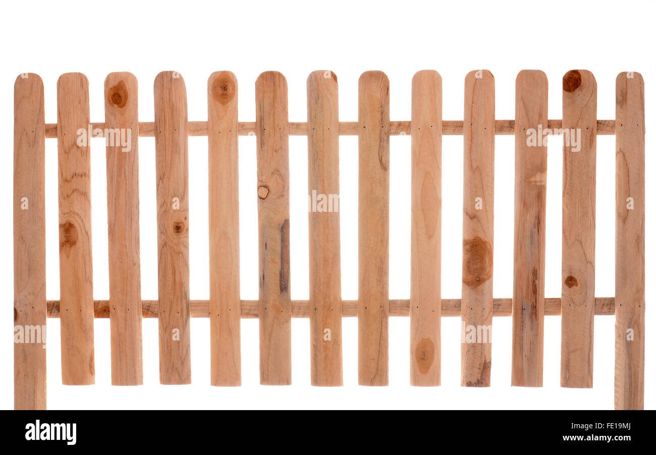 wooden fence isolated on white baclground Stock Photo - Alamy