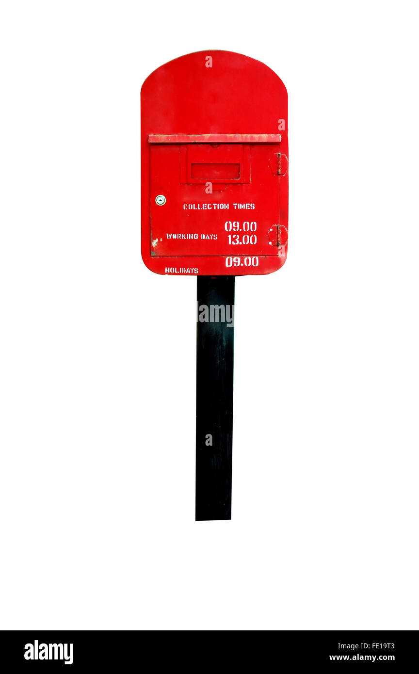 Cast iron postbox or post box Cut Out Stock Images & Pictures - Alamy