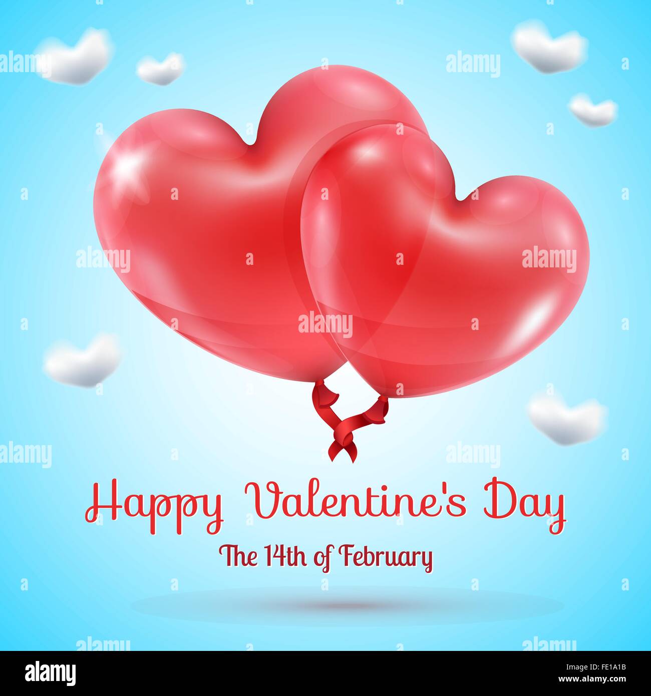 Valentines day red balloon Stock Vector Images - Alamy