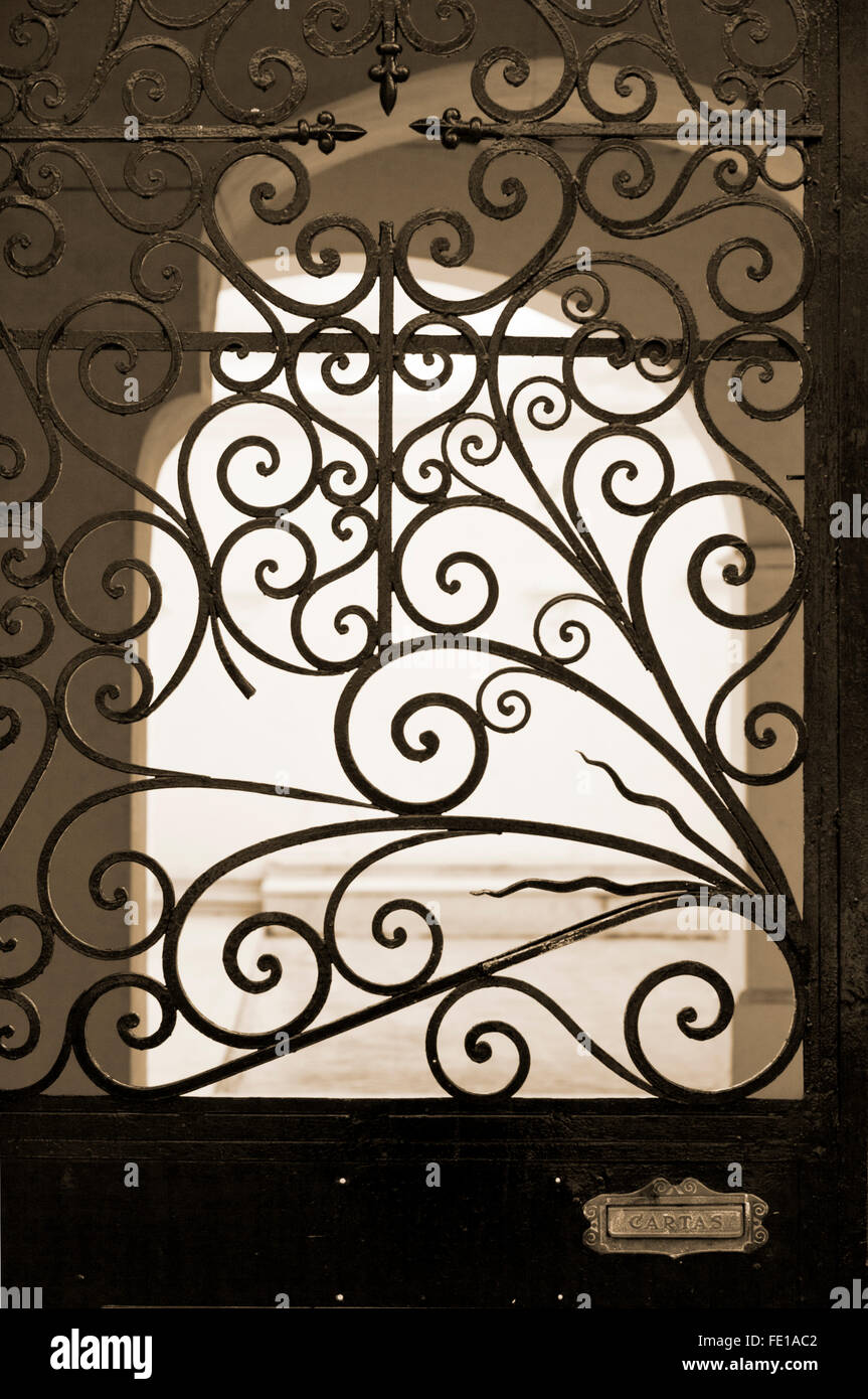 Mexican Wrought Iron Gate Stock Photos & Mexican Wrought Iron Gate ...