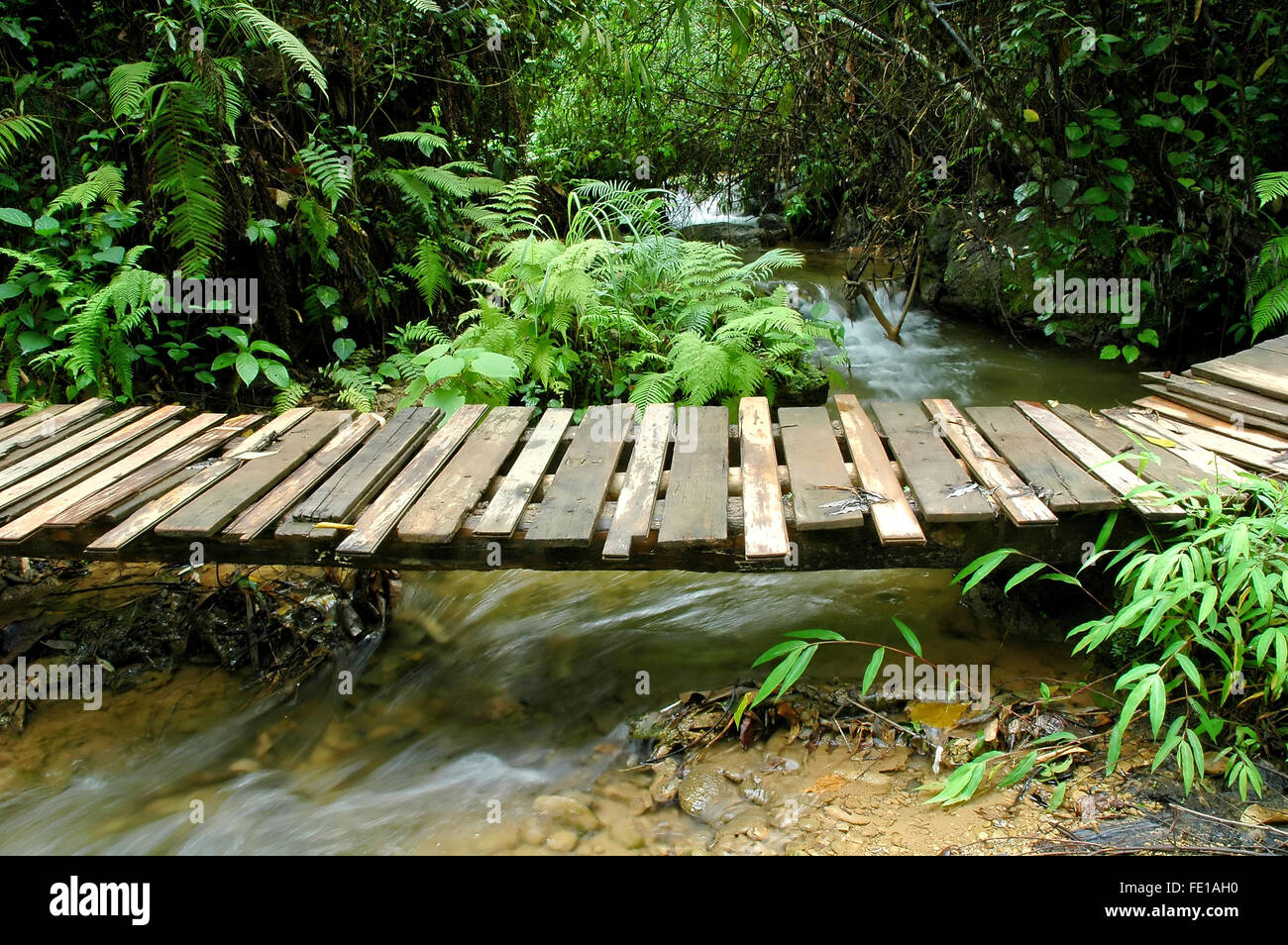 Beautiful brown wood texture bridge hi-res stock photography and images ...