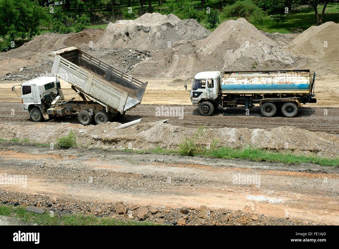 Road construction site aerial view hi-res stock photography and images ...