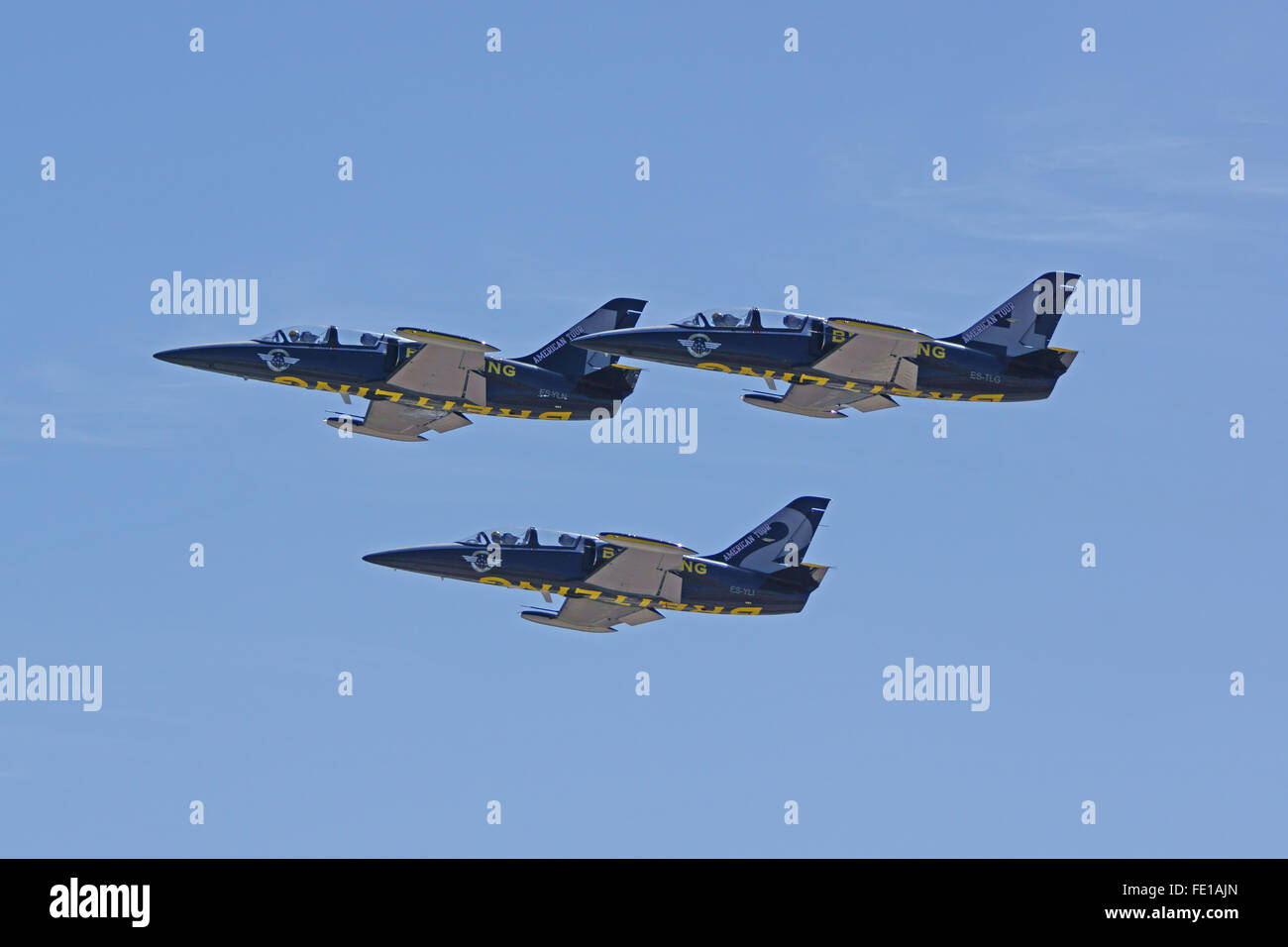 Jet acrobatic flight team performing at 2015 Miramar Air Show in San ...