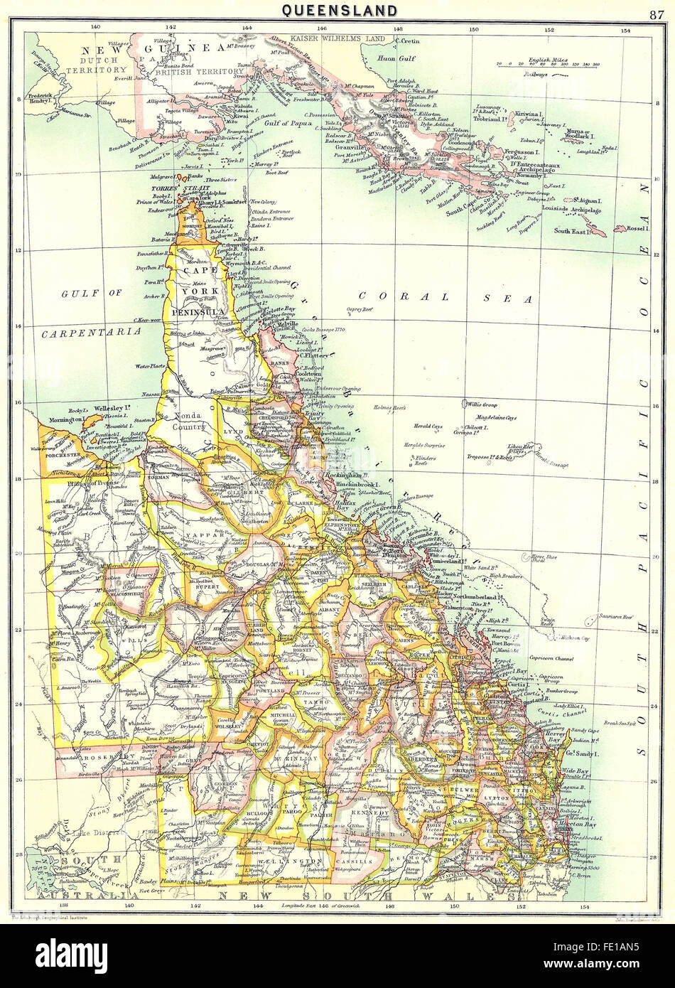 Australia map 1900 hi-res stock photography and images - Alamy