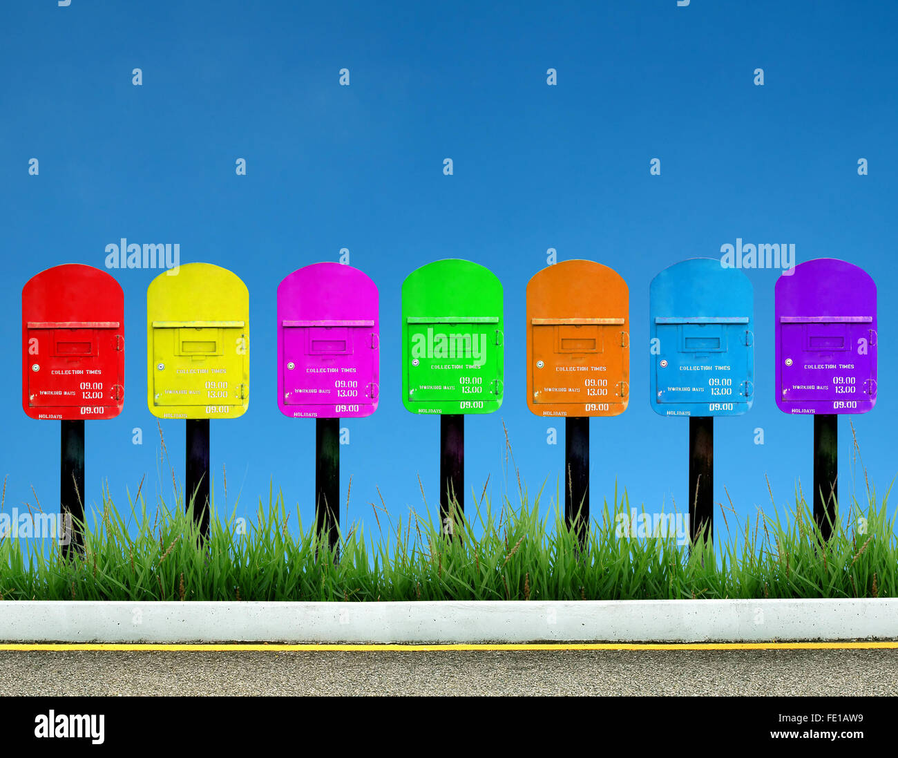 Purple post box hi-res stock photography and images - Alamy