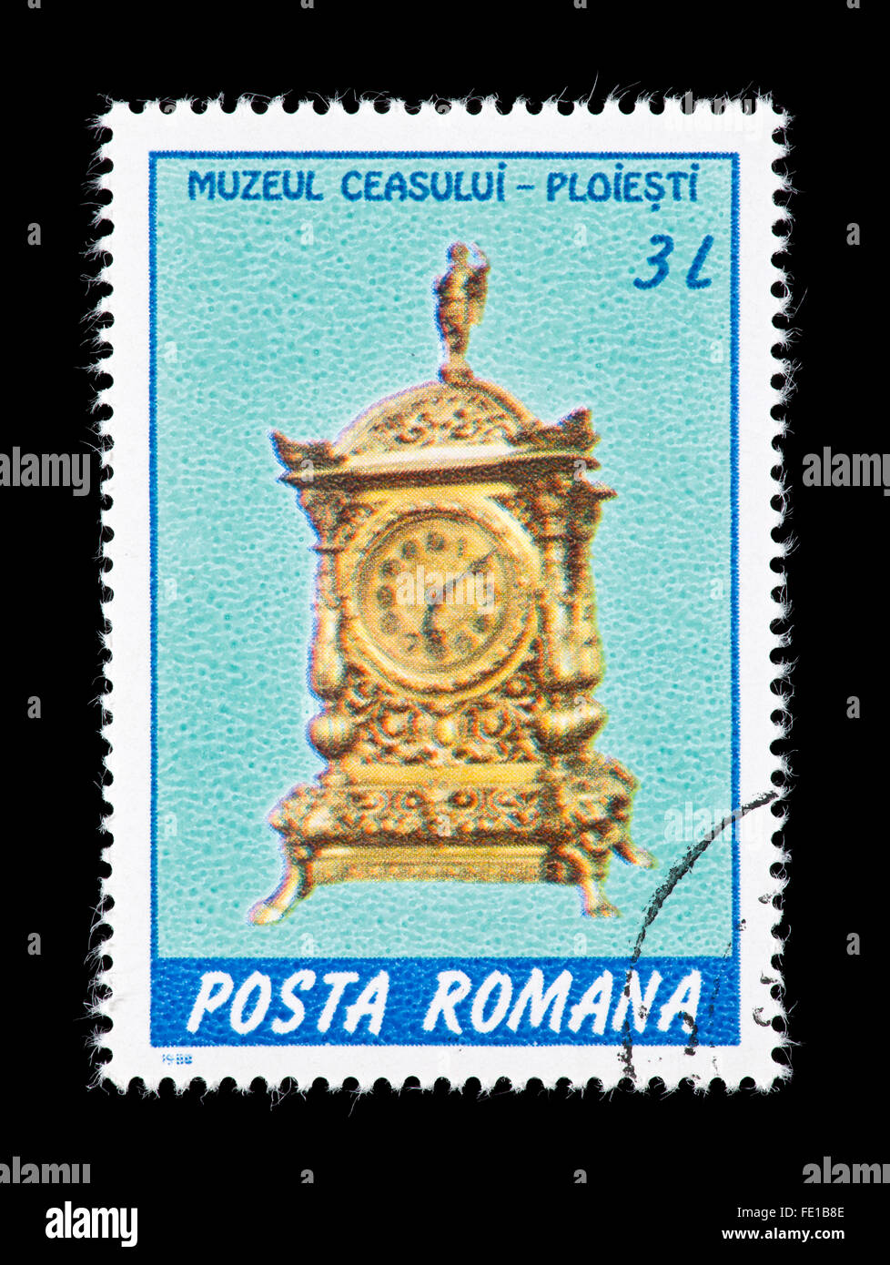 Postage stamp from Romania depicting a Gothic bronze lock in the ...