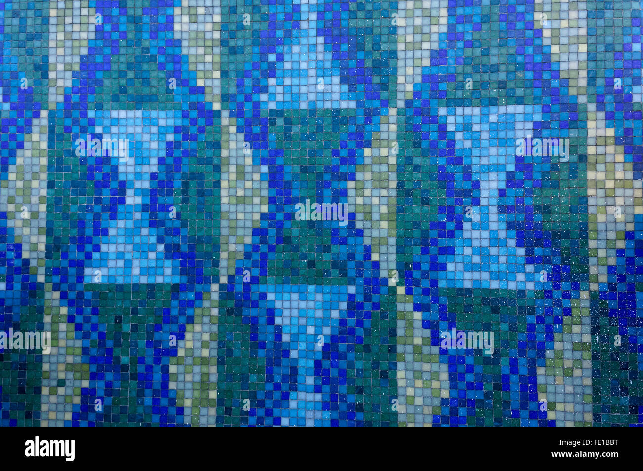 Blue, green, and turquoise tile mosaic Stock Photo - Alamy