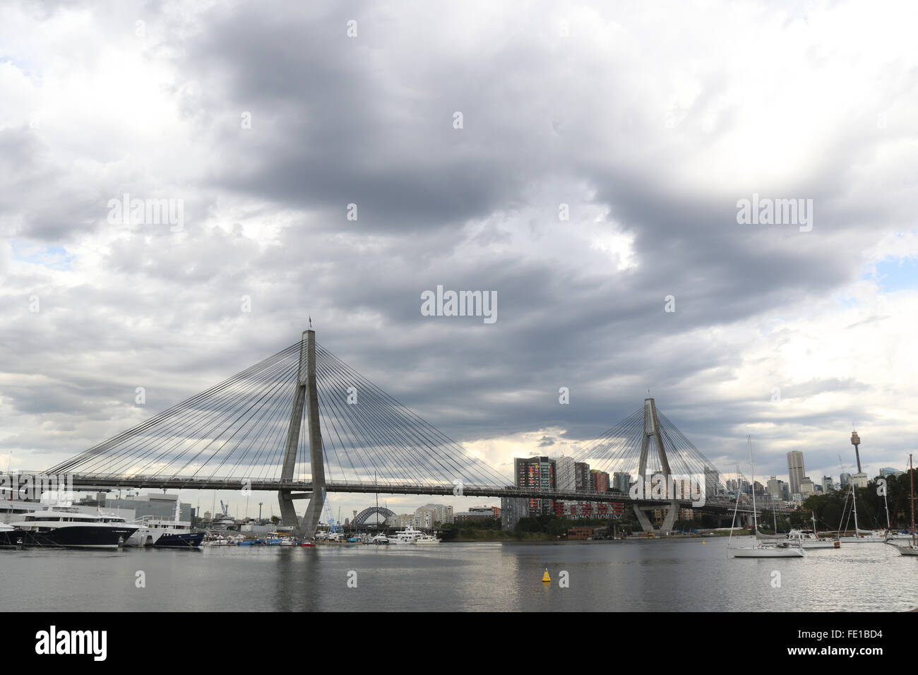 The ANZAC Bridge viewed from Glebe – Sydney, Australia Stock Photo - Alamy